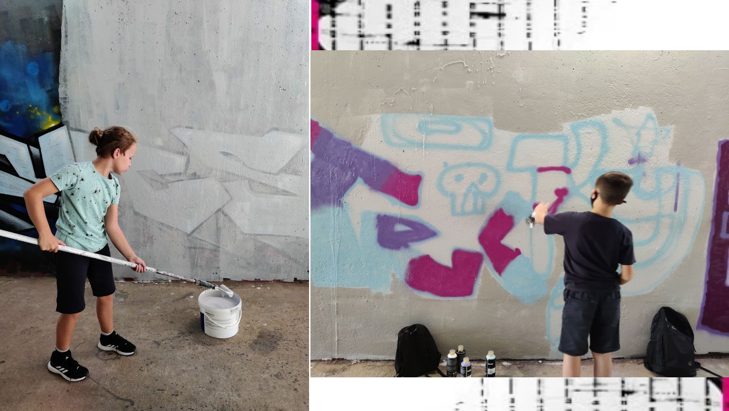 Participants on a MES graffiti session. Credit: MES